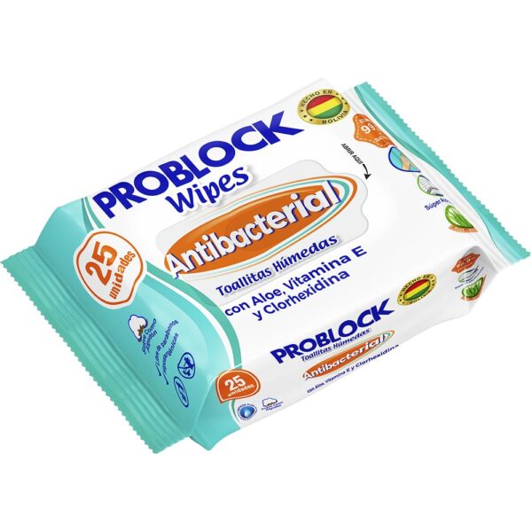 Toallas húmedas antibacteriales - Problock Bolivia